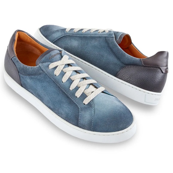 Magnanni | Shoes | Magnanni Costa Cement Blue Suede Low Top Sneaker ...